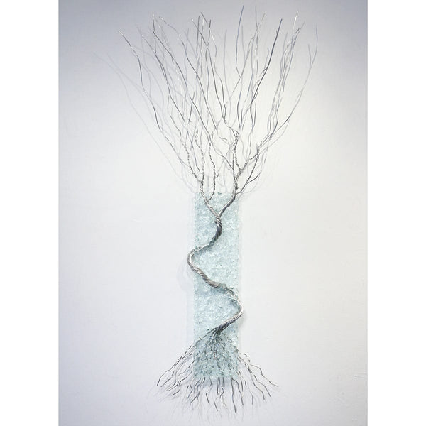 "Silver Bonsai Tree" Medium - Gravity Glass