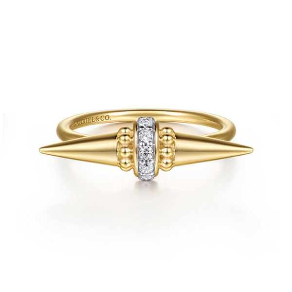 14K Yellow Gold Bujukan and Diamond Bullet Fashion Ring – LR52995Y45JJ ...