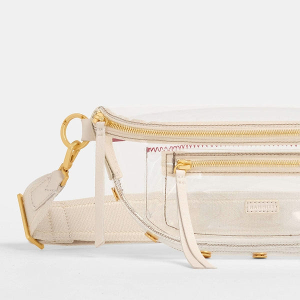 CHARLES CROSSBODY MED - Clear Calla Lily White/Brushed Gold - Hammitt