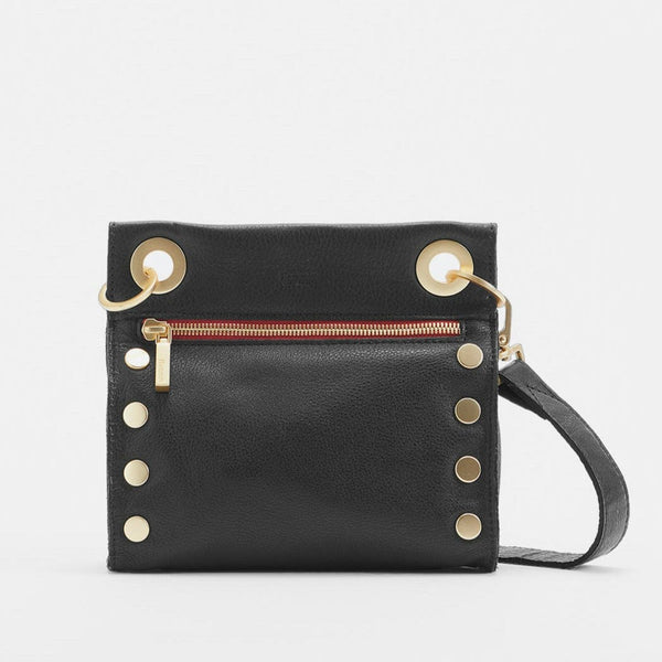 TONY SML - Black/Brushed Gold Red Zip - Hammitt