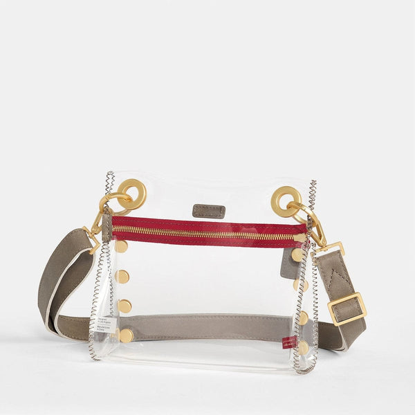 TONY SML - Clear Pew/Brushed Gold Red Zip - Hammitt