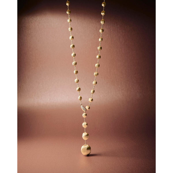 18K Yellow Gold Lariat Necklace With Diamond Pavé Clasp - CB2346 B Y 02 ...