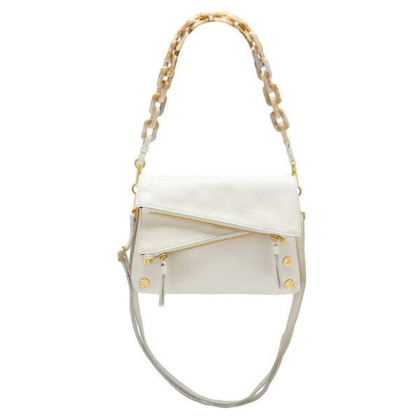 DILLON SML - Marshmallow/White Snake/Brushed Gold - Hammitt