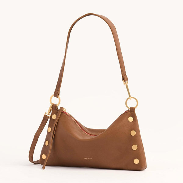 KYLE - Mahogany Pebble/Brushed Gold Red Zip - Hammitt