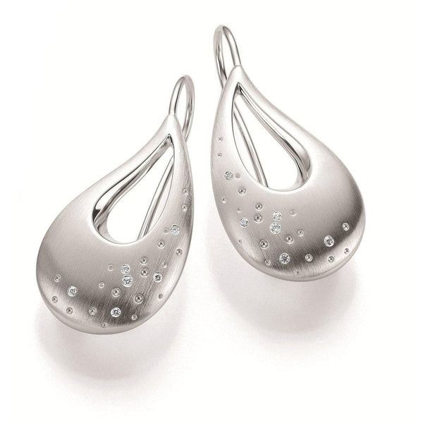 Sterling Silver Diamond Earrings - 11/82625 - Breuning