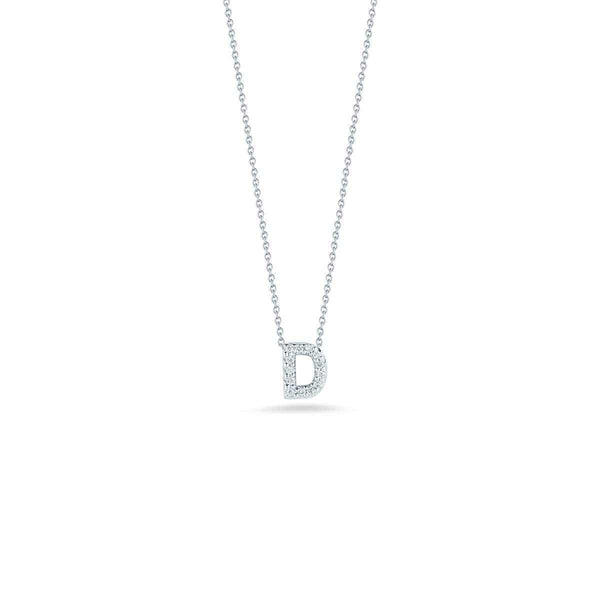 18k White Gold & Diamond Love Letter D Necklace - 001634AWCHXD ...