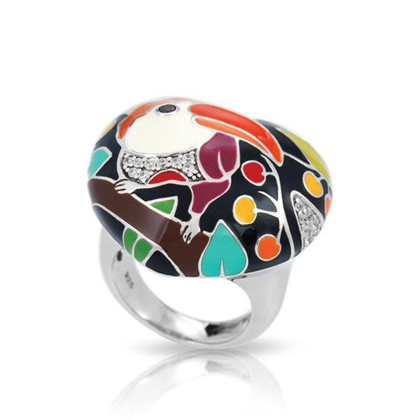 Love Toucan Black Ring - Belle Etoile