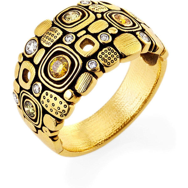 18K "Little Windows" Diamond Dome Ring - R-101 - Alex Sepkus