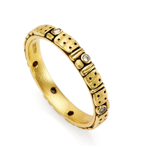 18K Domino Diamond Ring - R-143 - Alex Sepkus