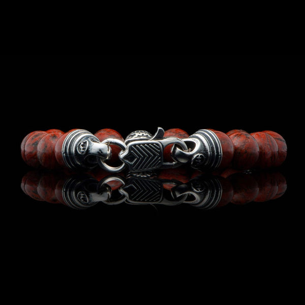 Men's Seaside Red Jasper Bracelet - BB50 RSJ - William Henry